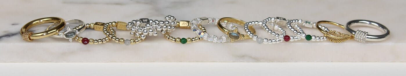 Annie Haak Sterling Silver and Gold plated Rings