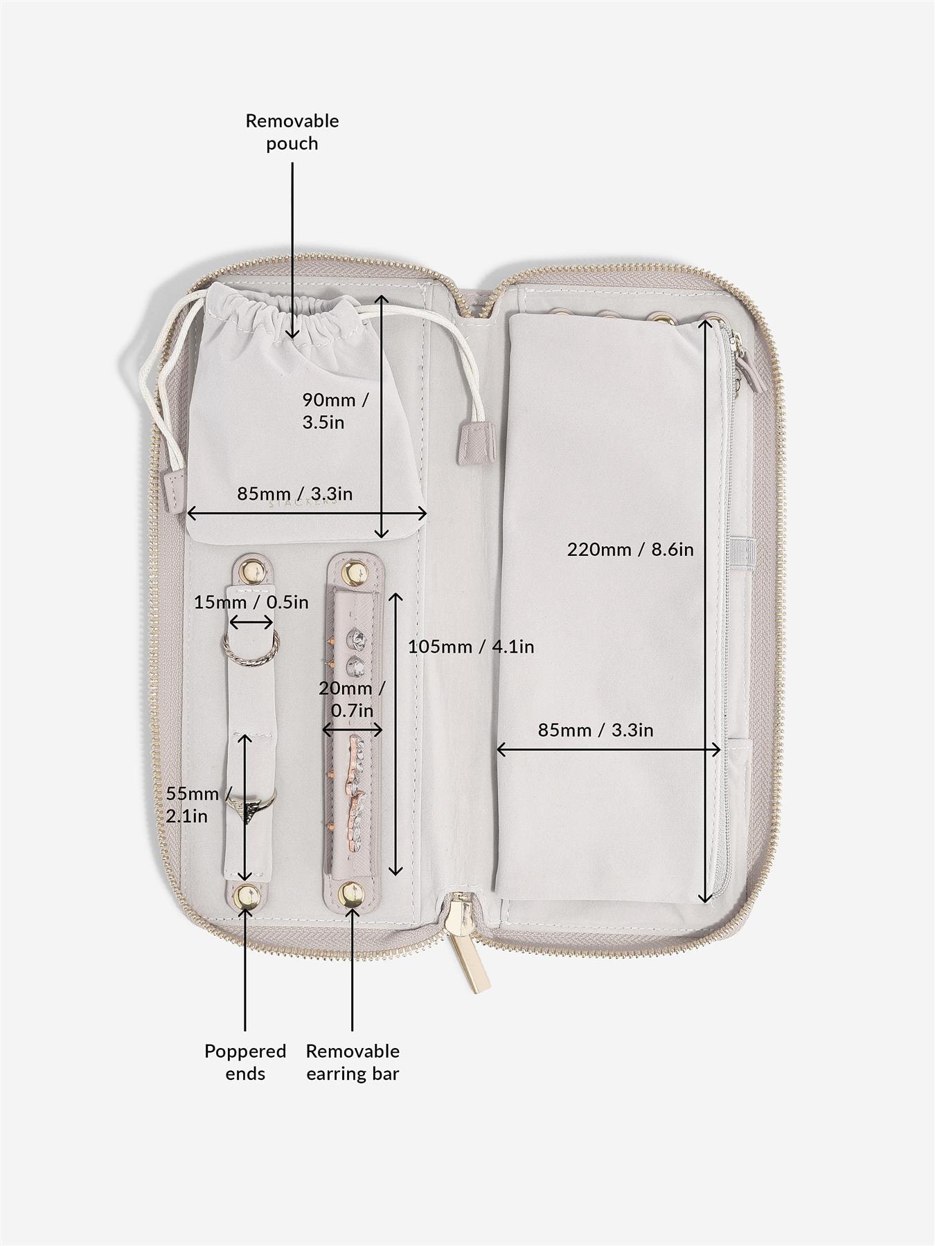 Stackers Taupe Jewellery Roll