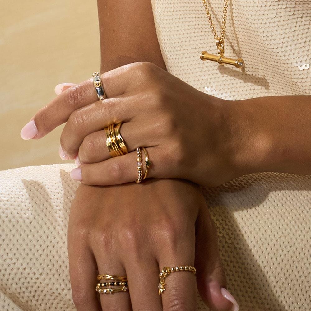 Gold Aster Opalite Moonstone Ring - Annie Haak