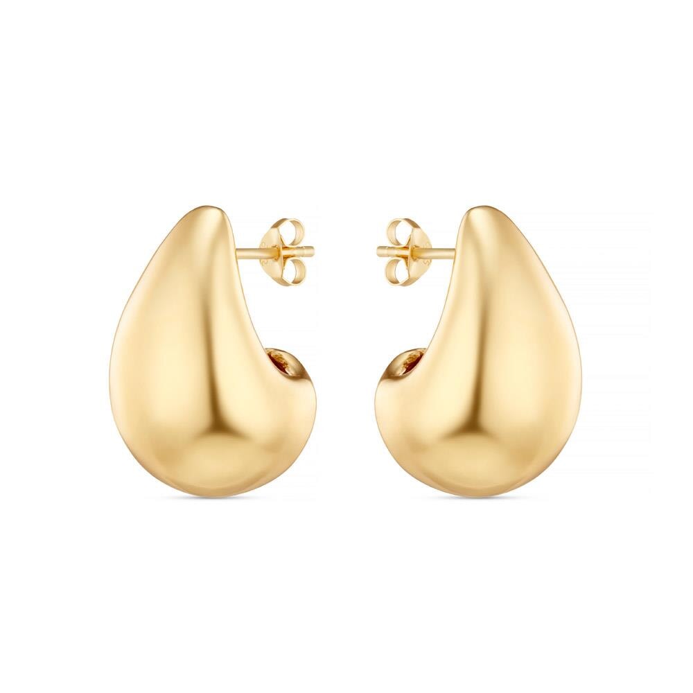 Liv Bentley Teardrop Oversized Gold Plated Stud Earrings