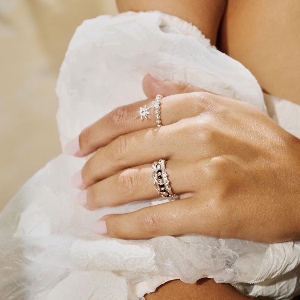 Silver Apollo Trio Ring Stack - Annie Haak