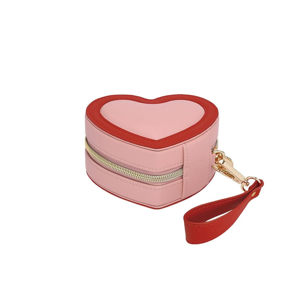 Stackers Pink Heart Travel Jewellery Box