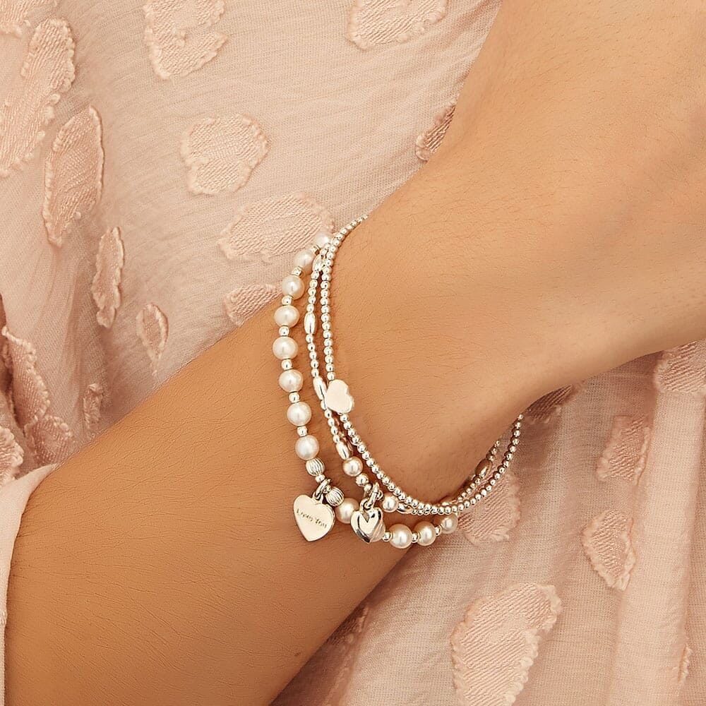 Sterling Silver Tiara Trio Bracelet Stack