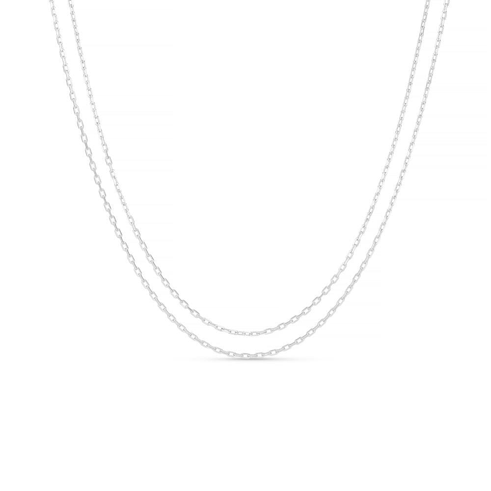 Sicily Double Chain Silver Necklace - NU & MII