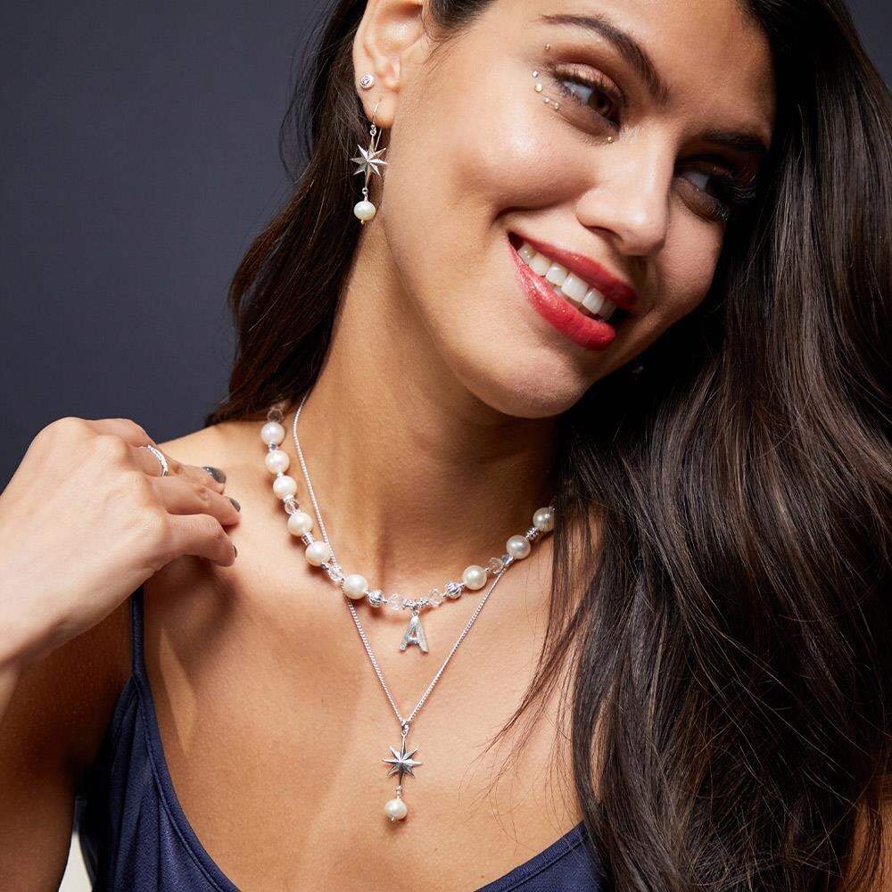 Alice Silver Necklace with Initial Annie Haak