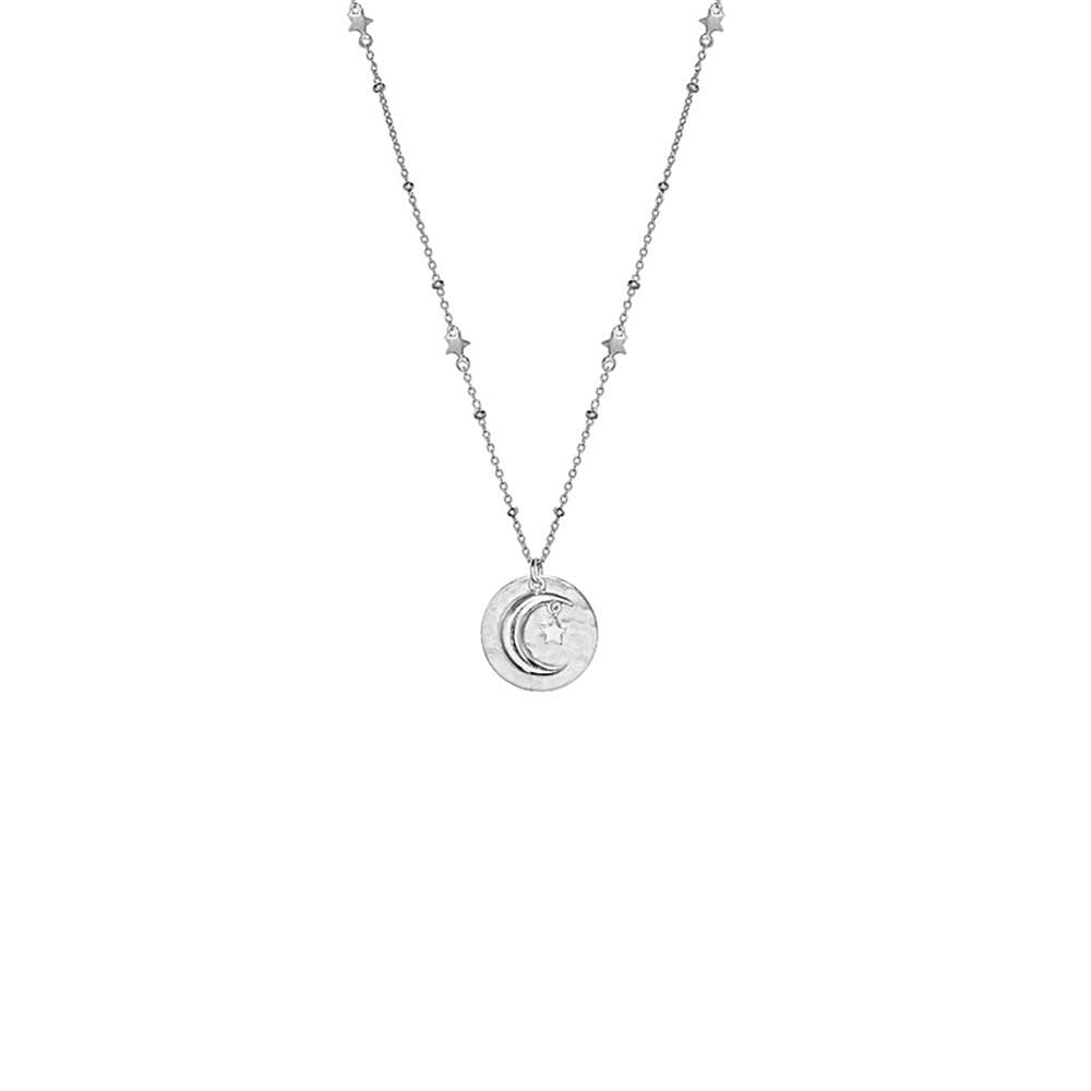 Silver Full Moon Necklace – Annie Haak