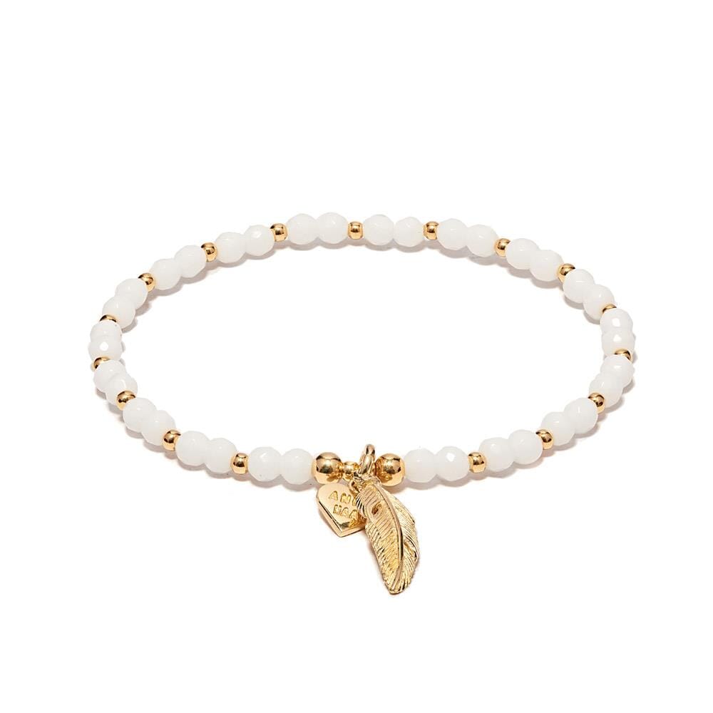 Tiki Feather Gold Charm Bracelet