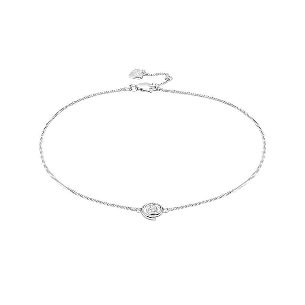 Spiral Silver Anklet