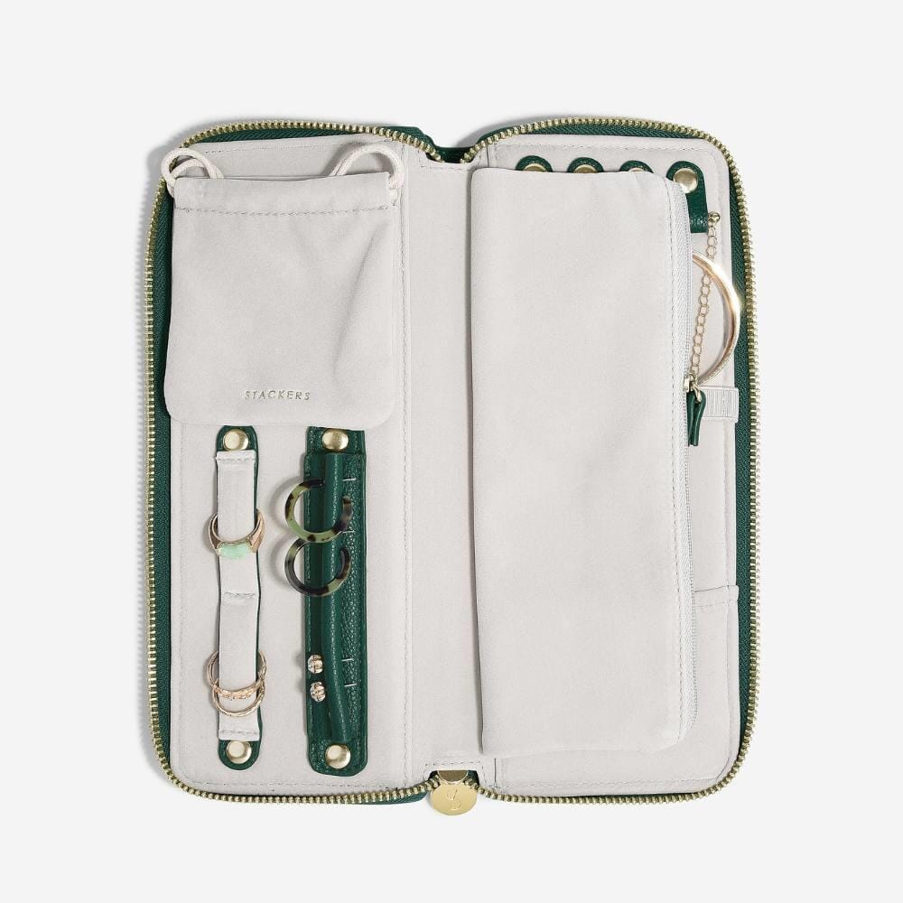 Stackers Jewellery Roll – Forest Green