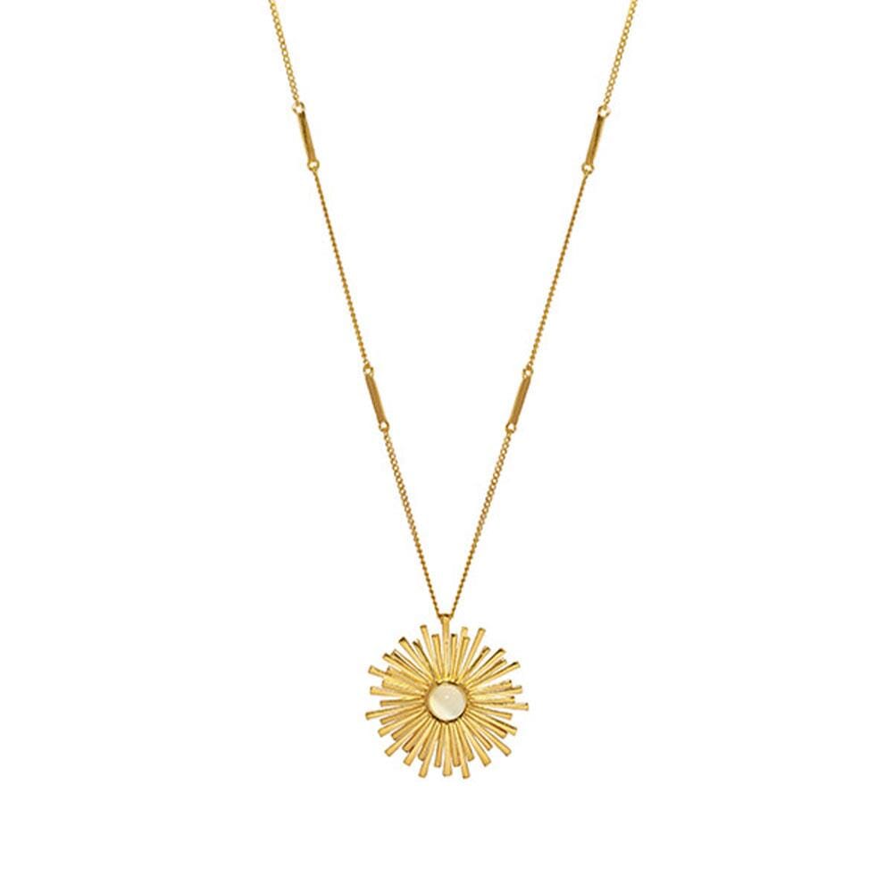 Gold Orbit Necklace with a Moonstone centrepiece - Annie Haak