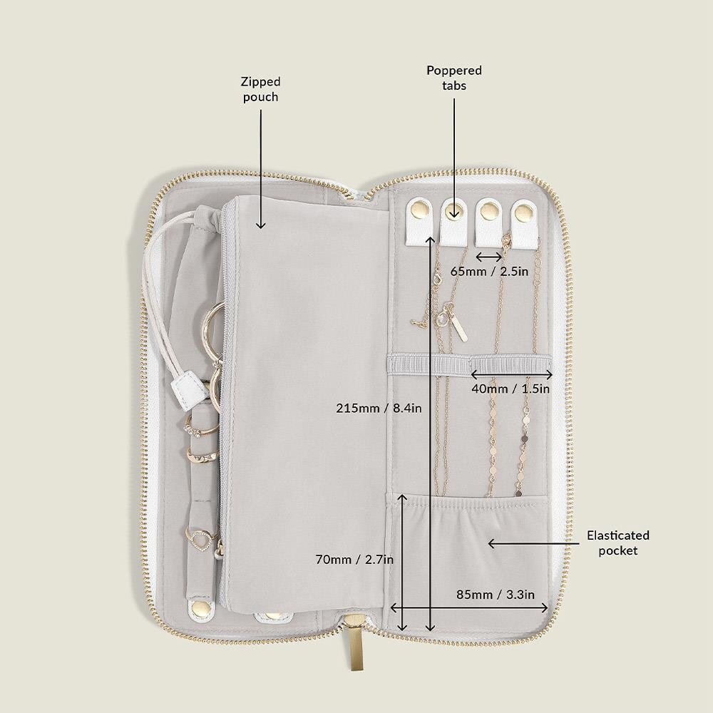 Stackers Sage White Jewellery Roll