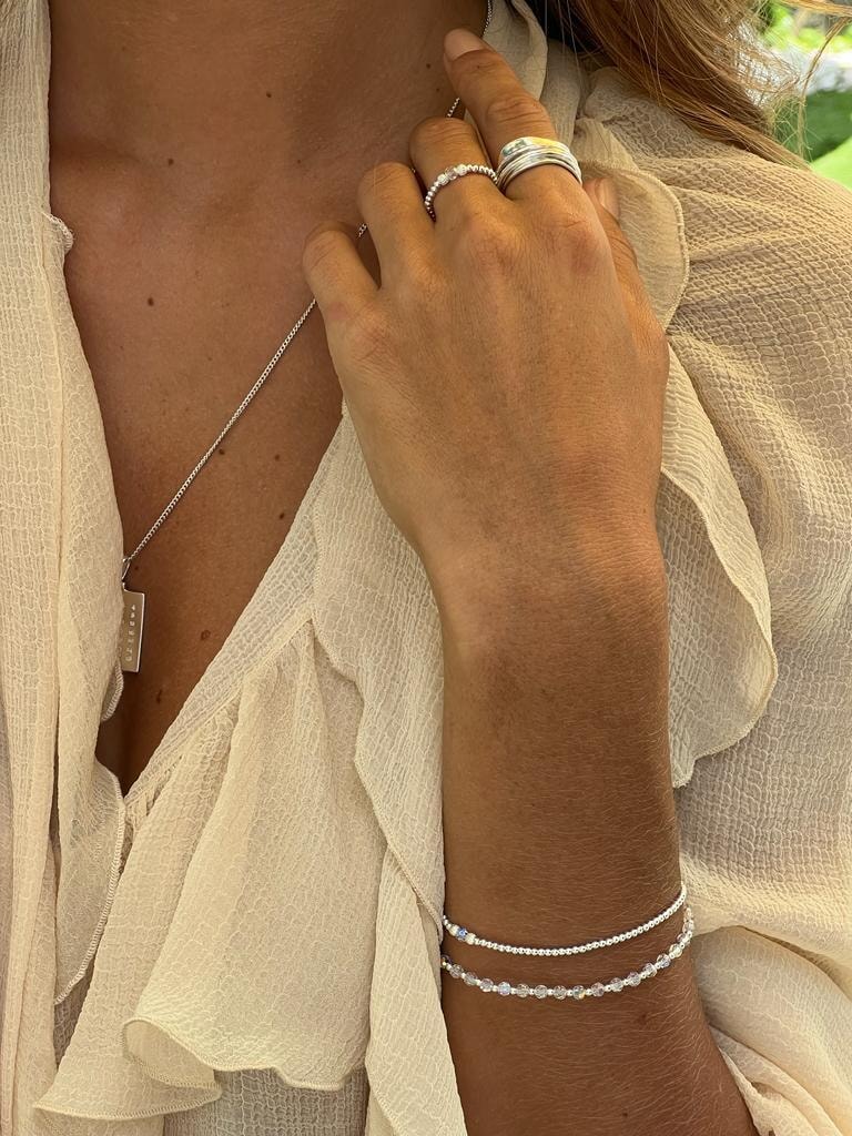 Dainty Sparkle Silver Bracelet