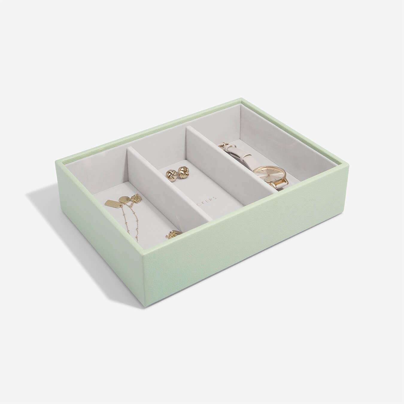 Stackers Sage Green Classic Set of 3 Jewellery Box