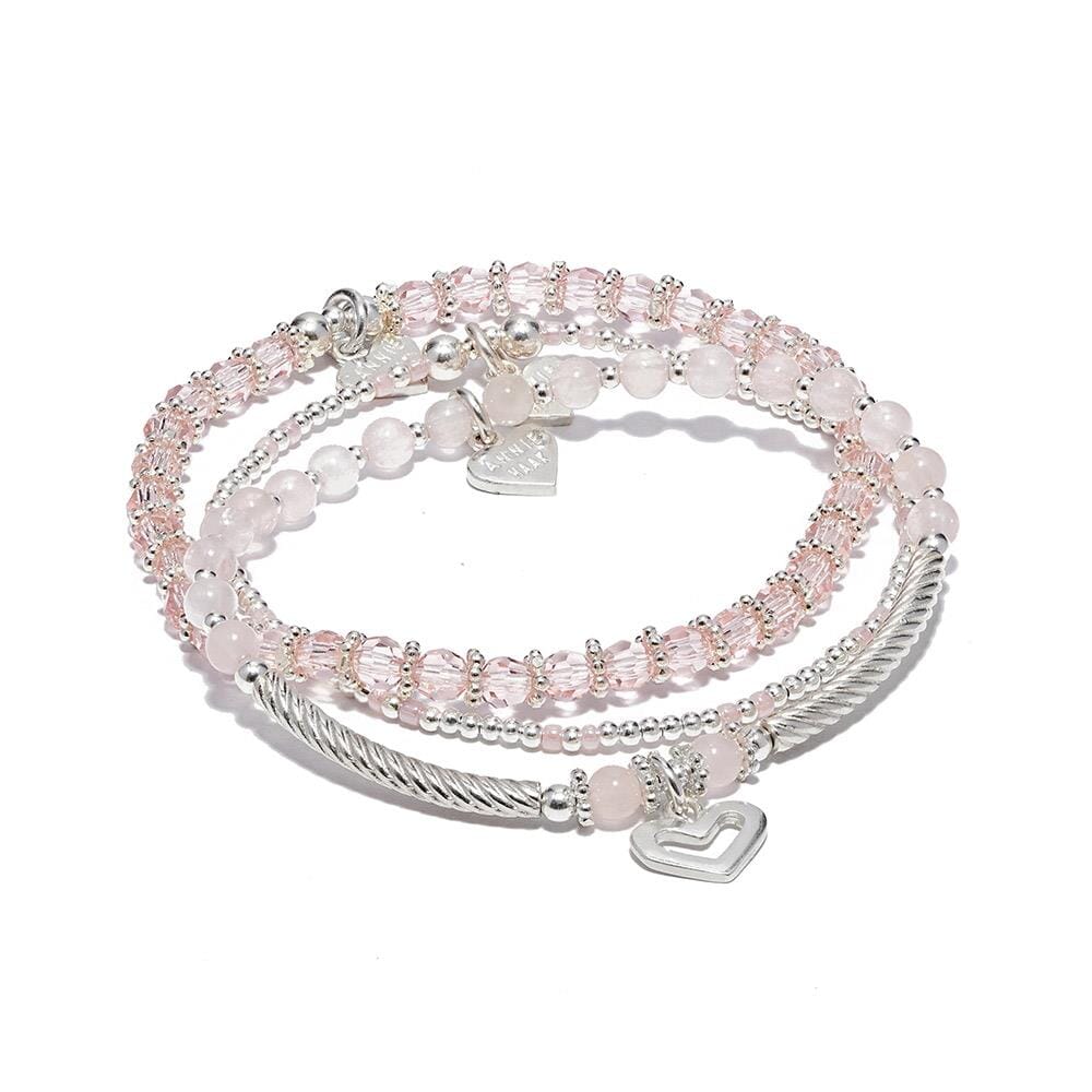 Beloved Silver and Pink Bracelet Stack - Annie Haak