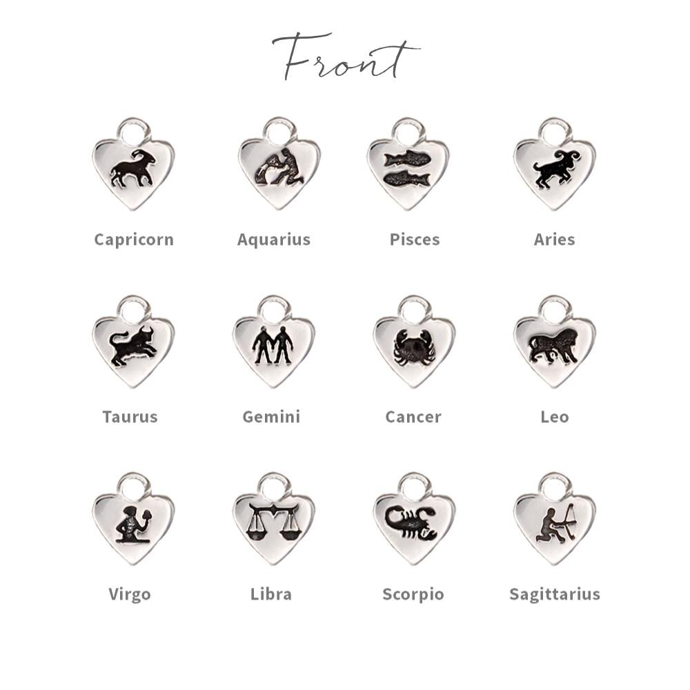 Zodiac Silver Charm Bracelet featuring Star Sign Charm