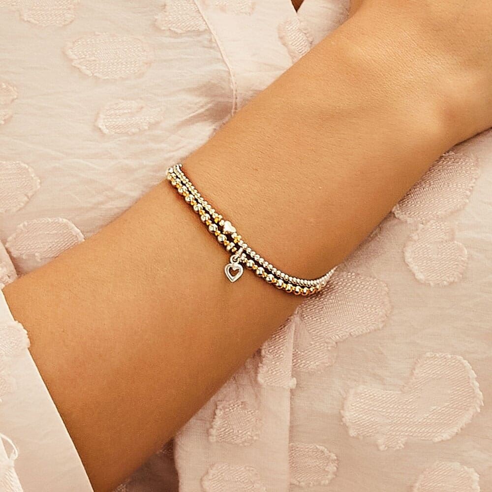 Love Bracelet Stack featuring Heart Charms