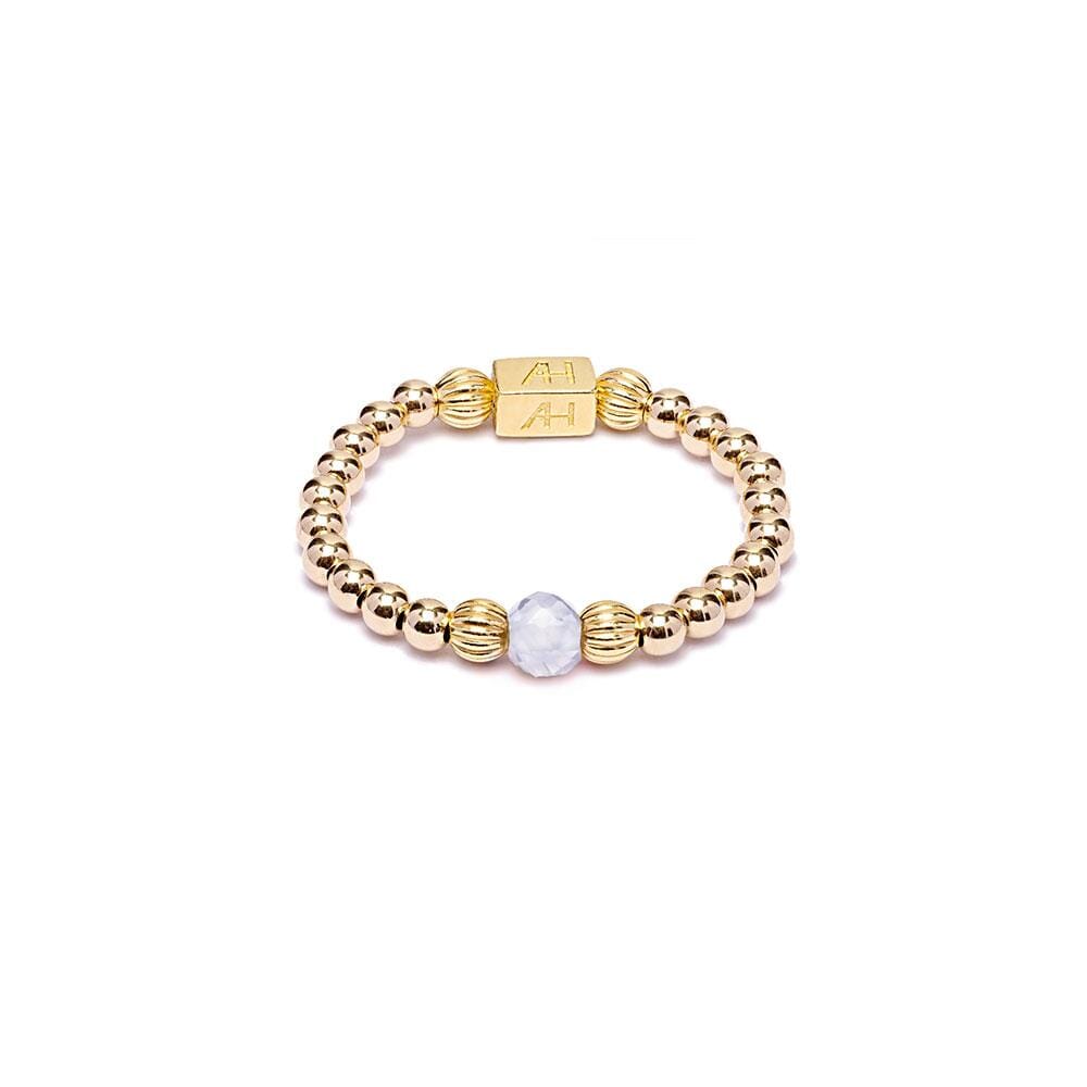 Gold Aster Opalite Moonstone Ring - Annie Haak