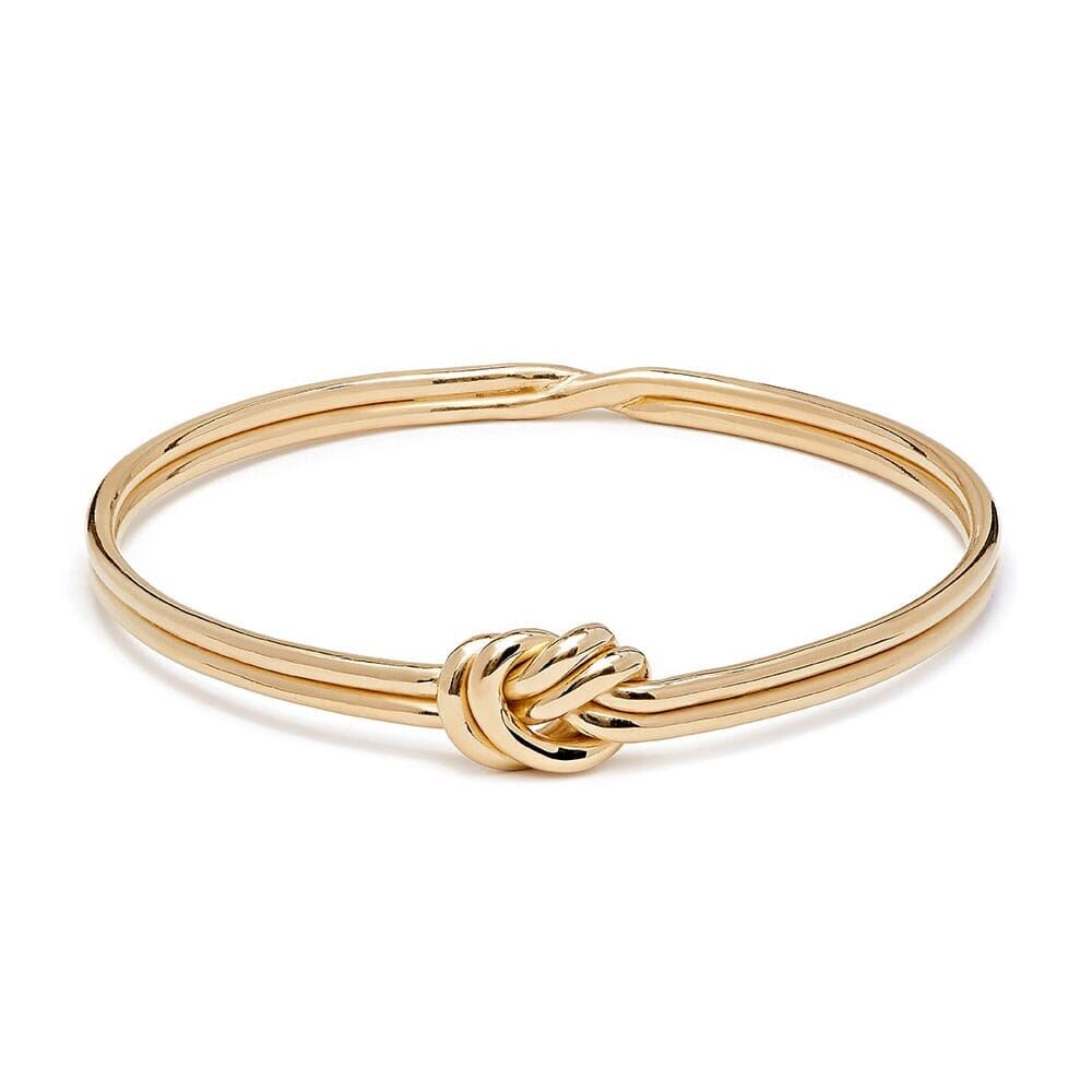 Lover's Knot Gold Plated Bangle