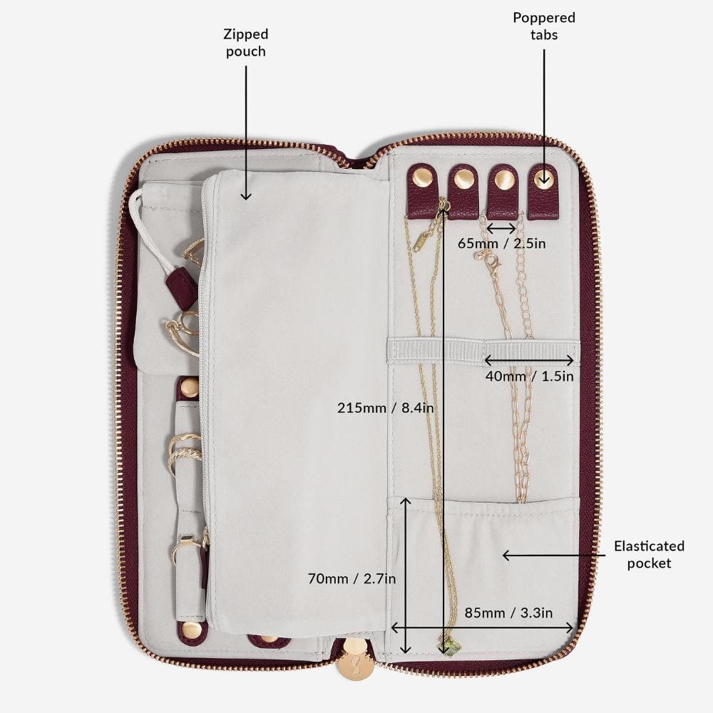 Stackers Jewellery Roll – Burgundy