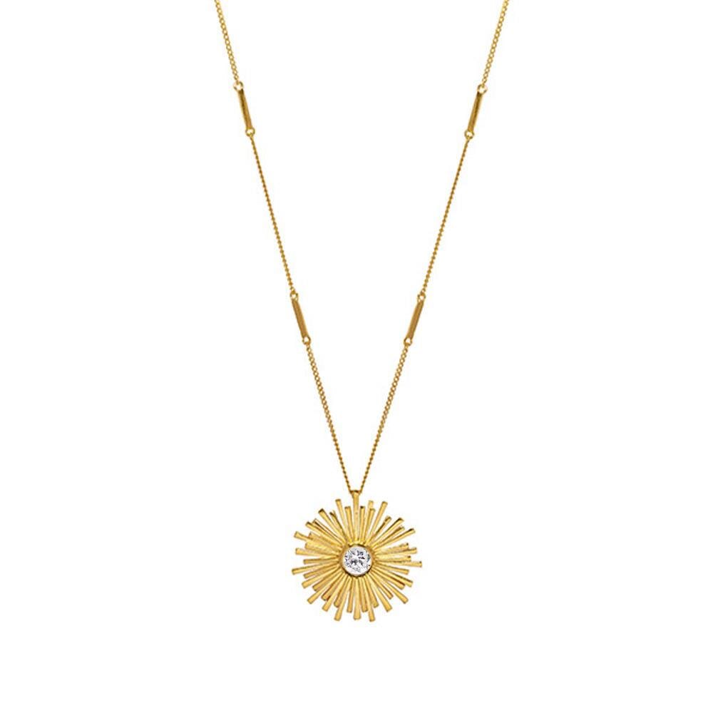 Orbit Gold Plated Necklace – Crystal – Annie Haak