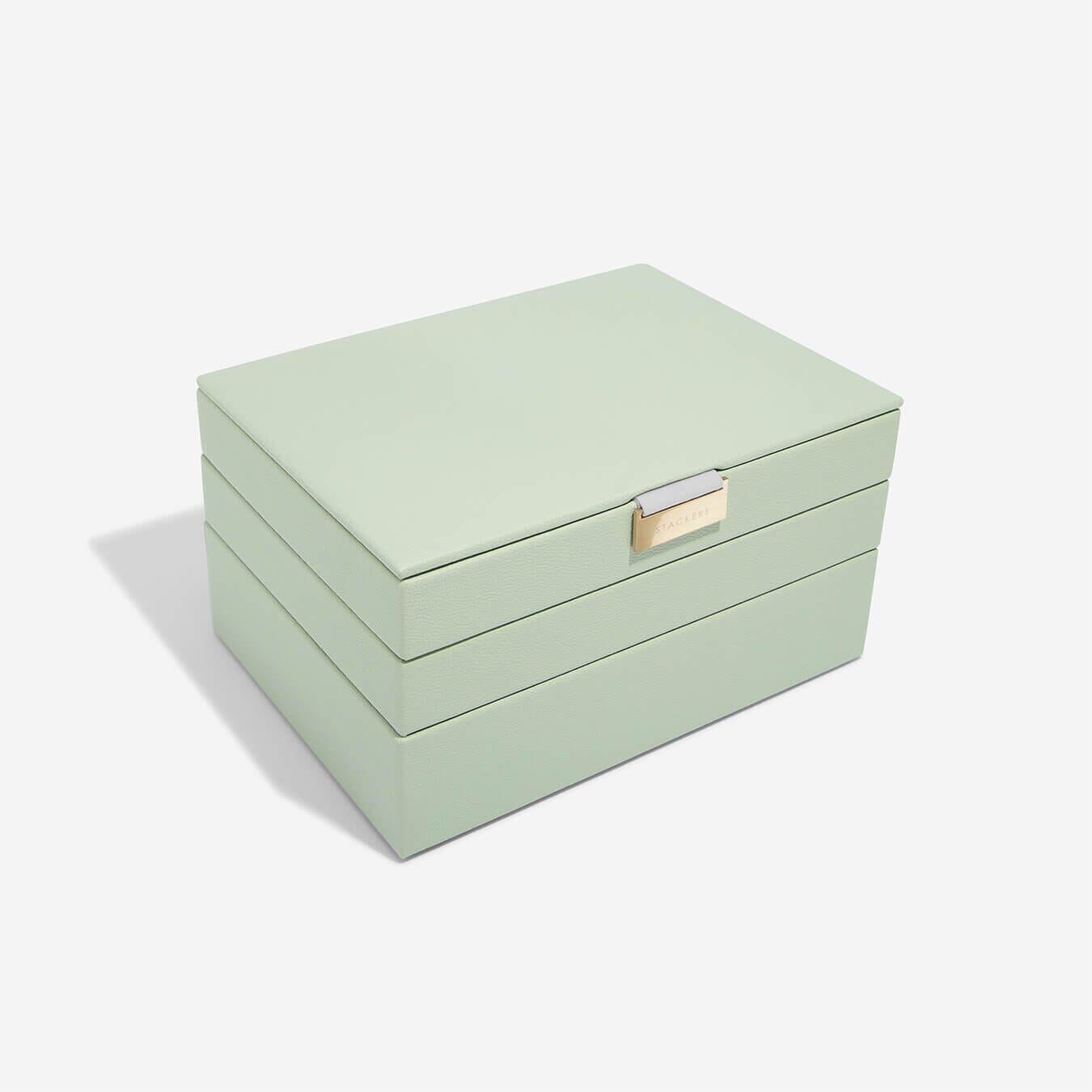 Stackers Sage Green Classic Set of 3 Jewellery Box