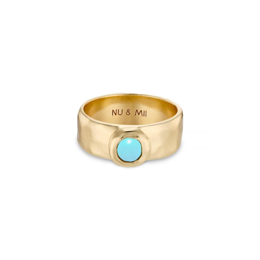 Clara Band Turquoise Gold Plated Ring