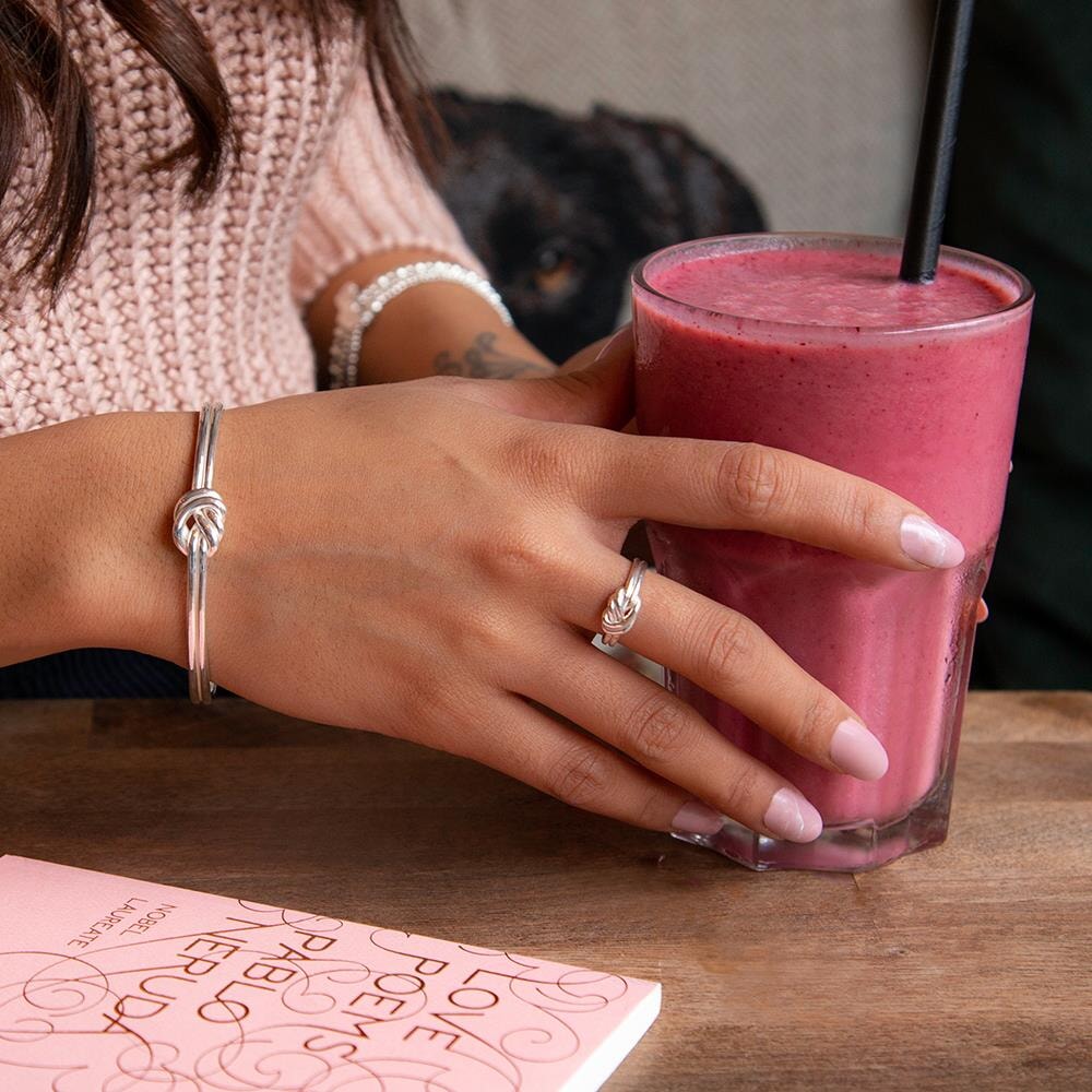 Lover's Knot Sterling Silver Bangle