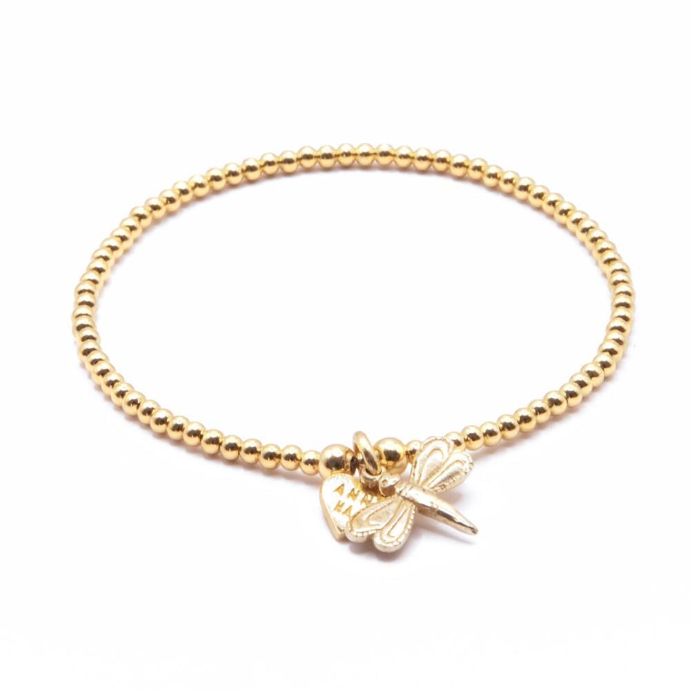 Outlet Santeenie Yellow Gold Plated Charm Bracelet Dragonfly