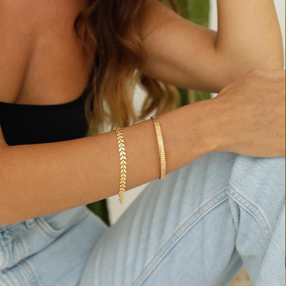 Gold Plated Flora Bracelet – Nu & Mii