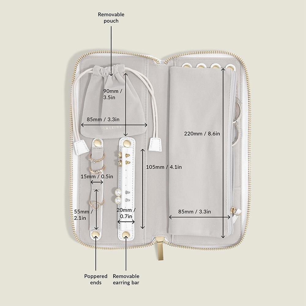 Stackers Sage White Jewellery Roll