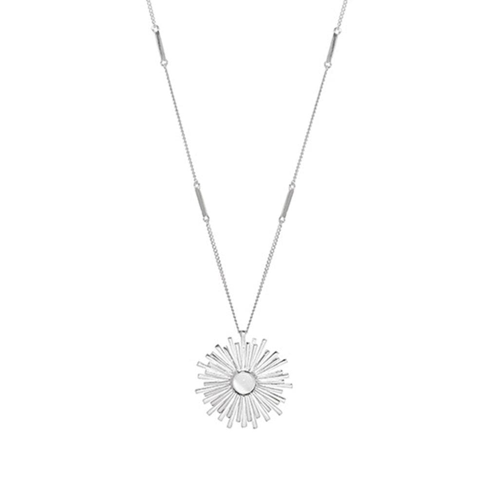 Silver Orbit Necklace with a Moonstone centrepiece - Annie Haak